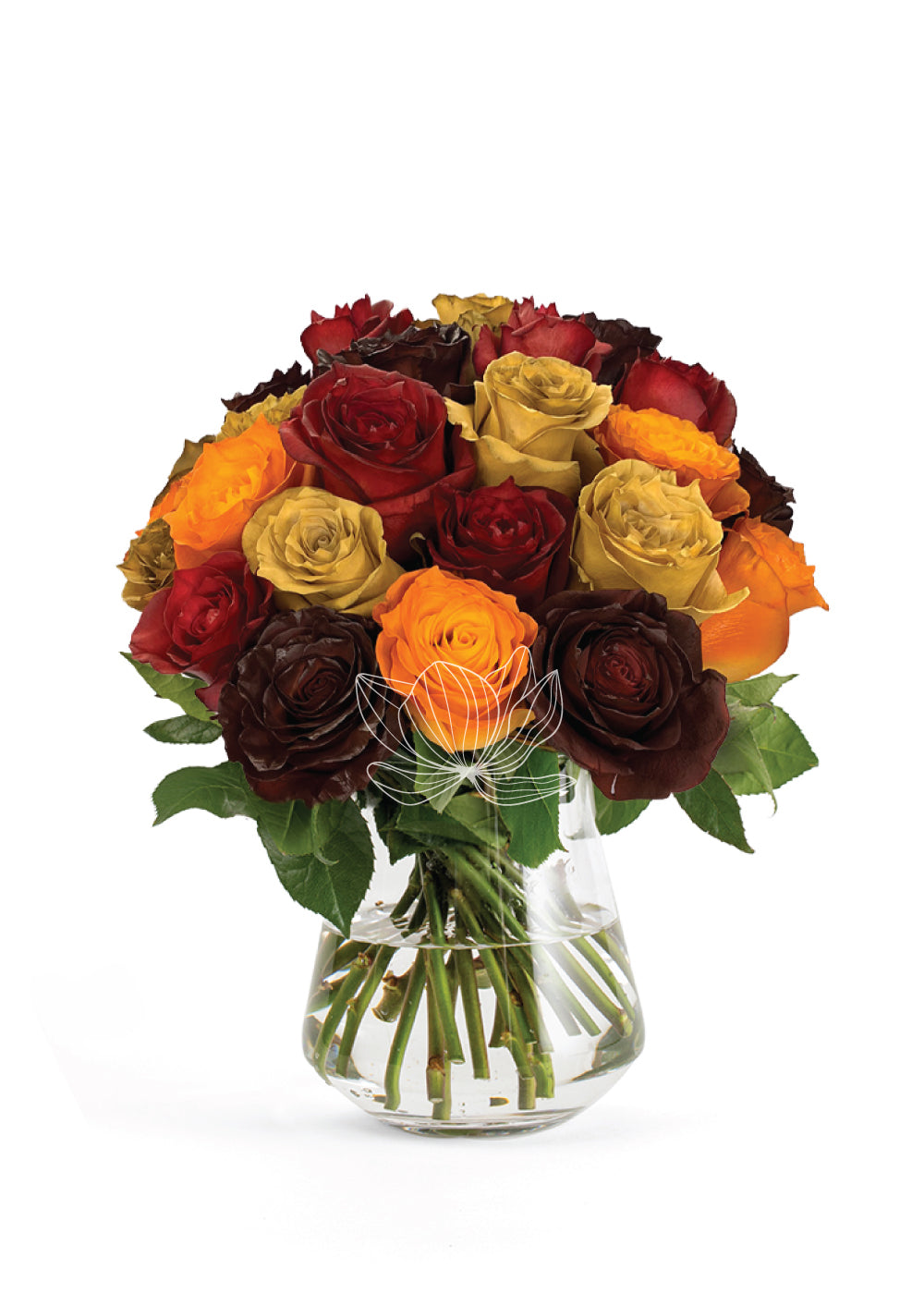 Fall Tones Tinted Long Stem Roses | Online Gift Flowers | Blooming ...