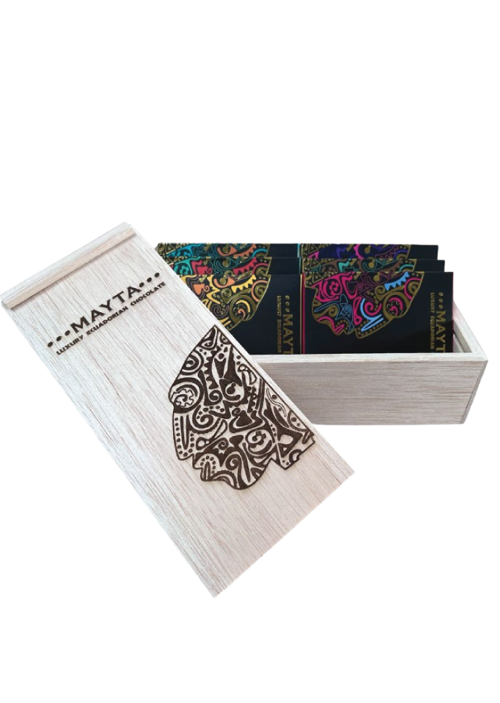 6 Luxury Dark Chocolate Bars in Elegant Gift Box | Blooming Emotions ...